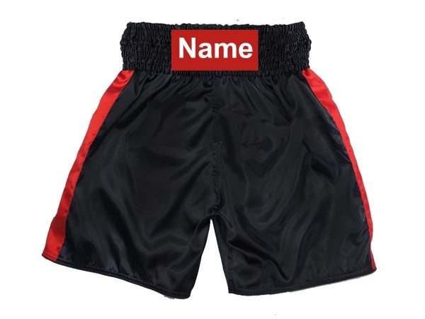 Custom Boxing Trunks - Customize Boxing Shorts : KNBSH-033 Black ...