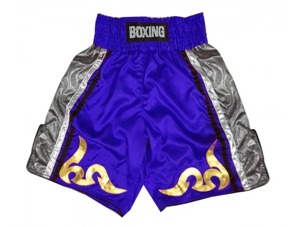 Design your own boxing shorts : KNBSH-030 Blue | Boxsensegear.com