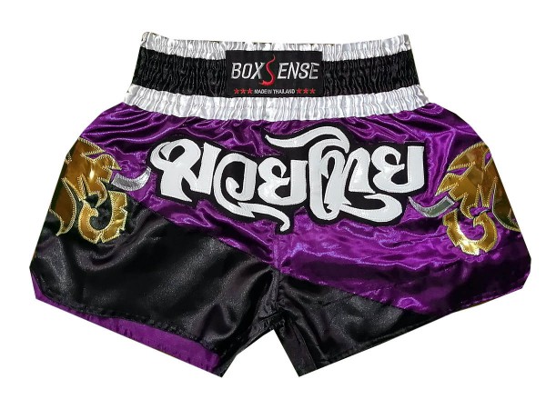 Boxsense Kickboxing Shorts : BXS-091-Purple | Boxsensegear.com
